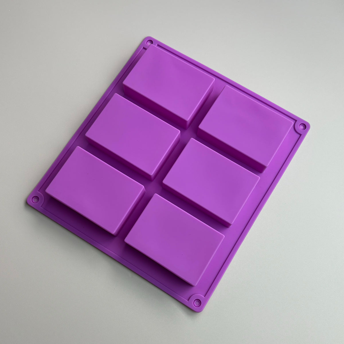 6-Cavity Standard Rectangle Silicone Mold — Raw Essentials