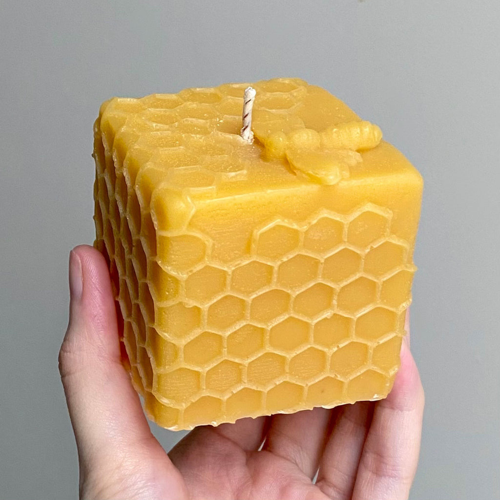 Honeycomb Cube Unscented Pure Beeswax Candle - Home Decor | Giveaway ...